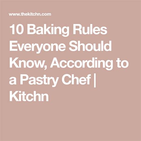 10 Baking Rules For Perfect Pastries