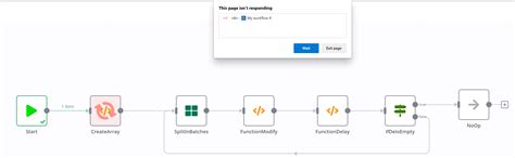 splitinbatches this page isn t responding browser message questions