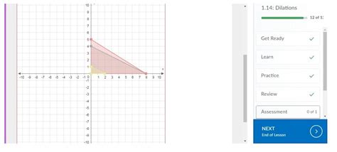 graph the image of the given triangle under a dilation with a scale