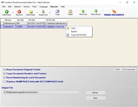 Combine Word Documents Dots Download Softpedia