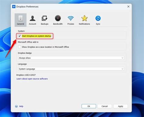 How To Enable Dropbox At Windows 11 Startup Geek Rewind