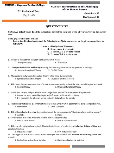 Cor 015 Intro To The Philo Of The Human Person Day40 Sas 2nd