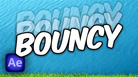How To Make Bouncy Text In After Effects Youtube
