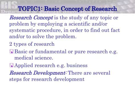 Ppt Topic1 Basic Concept Of Research Powerpoint Presentation Free