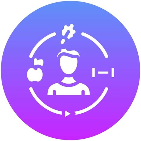 Ilustración Del Icono Vectorial De Estilo De Vida Saludable Del