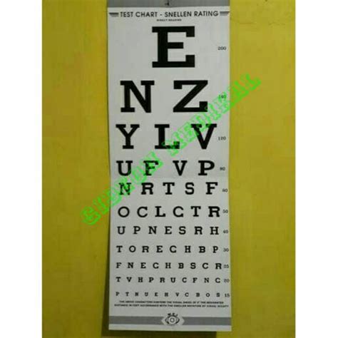 Jual Alat Tes Mata Rabun Jauh Snellen Chart Manual Shopee Indonesia