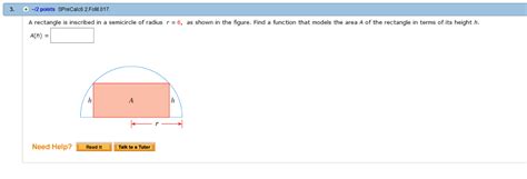 Solved 3 2 Points Sprecalc6 2 Folm017 A Rectangle Is