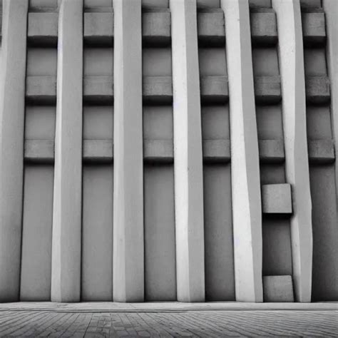 Brutalist Russian Soviet Architecture Symmetrical By Stable Diffusion