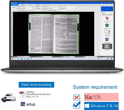 Portable Ocr Document Camera Scanner 10mp Cmos A3 Size Wi Fi Enabled