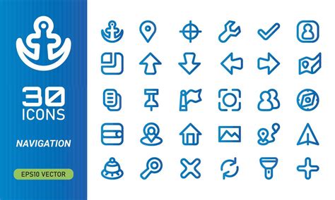 Navigation Icons And Symbols 21927748 Vector Art At Vecteezy