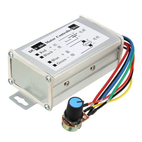 DC 9 60V 20A PWM Motor Stepless Variable Speed Controller Speed Regulator Switch Control 25KHz