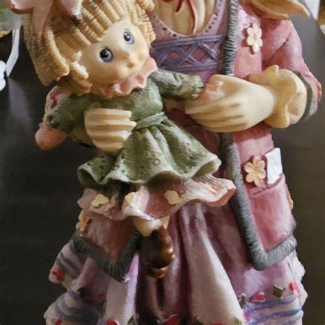 Art 1 Resin Girl With Rag Doll And Suitcase Traveling Figurine Poshmark