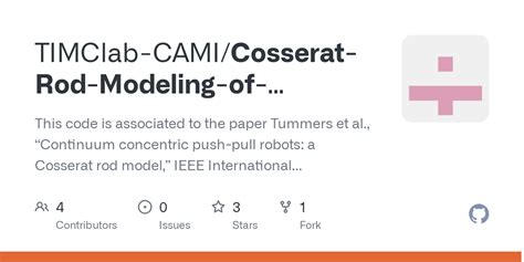 github timclab cami cosserat rod modeling of continuum concentric