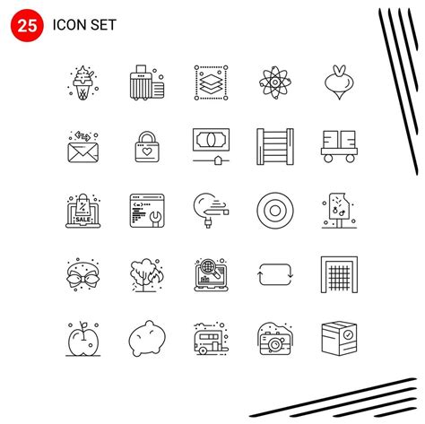 25 universal lines set for web and mobile applications turnip