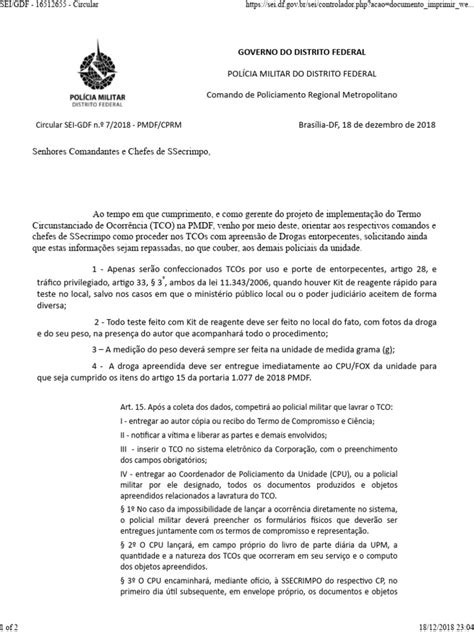 Circular Drogas Pdf Polícia Polícia Militar