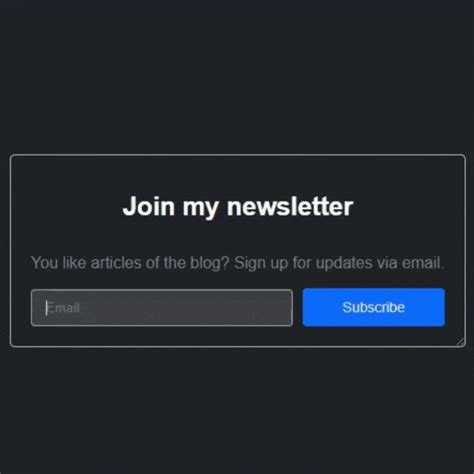 Create Stylish Newsletter Subscription Box Html Css Tutorial