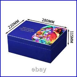 Lubinski Large Cigar Humidor Humidifier Cedar Wooden Lined Case Box Hygrometer Cigar Box Humidor