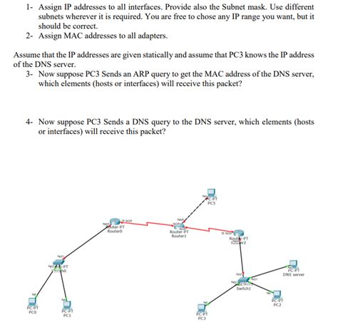 1 assign ip addresses to all interfaces provide