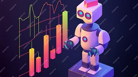 Premium Photo A Robot Looks At A Graph With A Robot On It