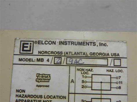 54 Elcon Instruments Mb 429ac Multi Barrier Module Mc Sales Llc