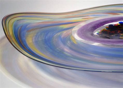 26 Hand Blown Glass Art Wall Bowl Platter Complex Etsy