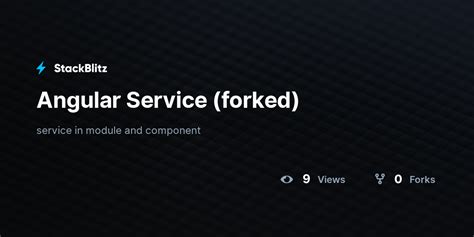 Angular Service Forked Stackblitz