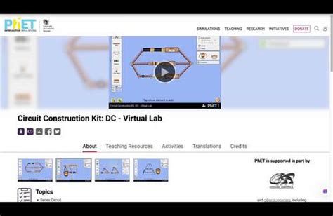 Worksheet Circuit Construction Kit DC Virtual Lab No Prep TPT