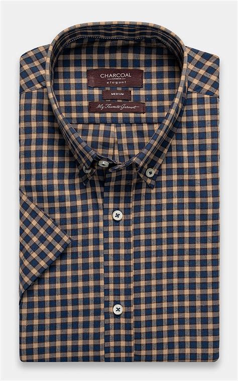 Shop Semi Formal Shirt Half Sleeve Navy Check For Men Online