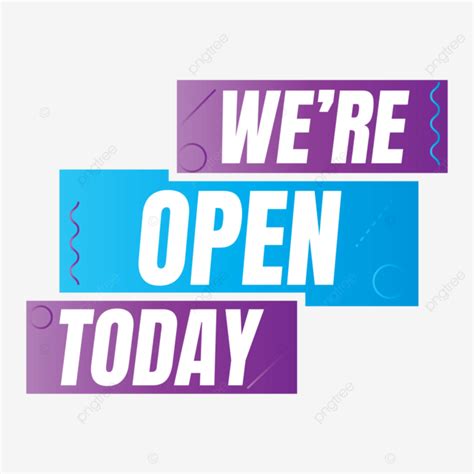We Are Open Today Icon Banner Store Signboard Vector Illustration We