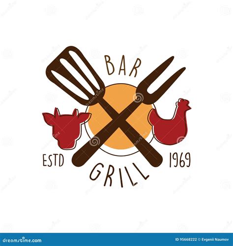 Green Bar Estd 1969 Logo Template Hand Drawn Colorful Vector