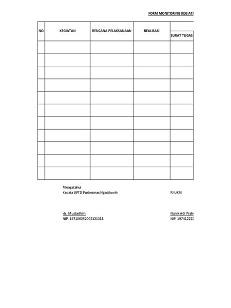 Form Monitoring Regulasi Pdf