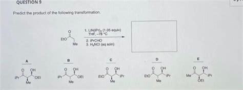 Solved Predict the product of the following transformation. | Chegg.com