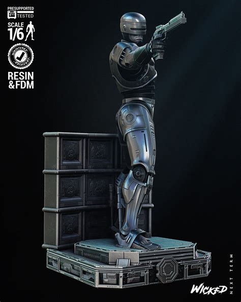 Wicked Movies Robocop Sculpture Tested For 3d Printing 3d Model 3d