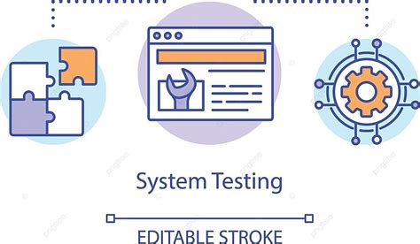 System Testing Concept Icon With Editable Stroke Art Vector Linear Vector Art Vector Linear