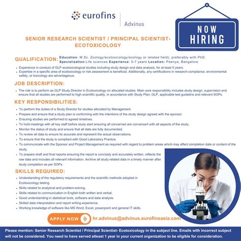 Eurofins Agroscience Services India On Linkedin Hiring Hiringalert Jobopening