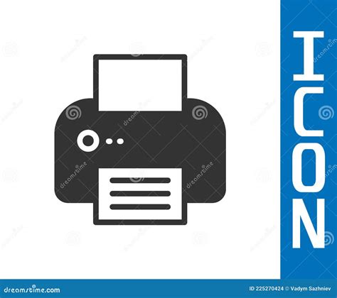 Icono De Impresora Gris Aislado En Fondo Blanco Vector Ilustración Del