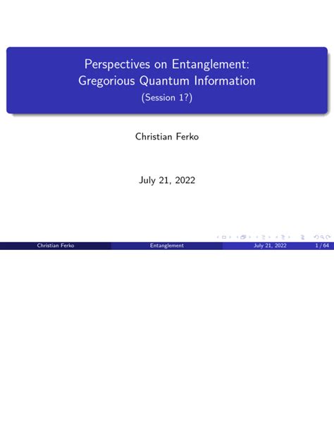 gregorious quantum information s1 pdf quantum entanglement