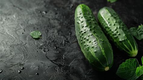 Premium Photo Pair Of Cucumbers On Table