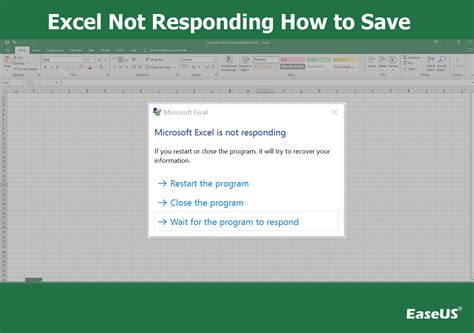 Excel Not Responding How To Save 4 Ways To Save