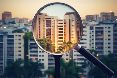Searching House For Purchase Rental Housing Market Magnifying Glass