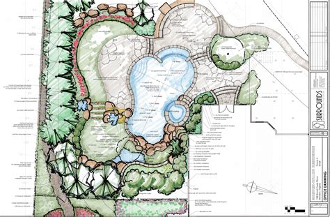 02 Pool Plan Rendering Surrounds Landscape Architecture