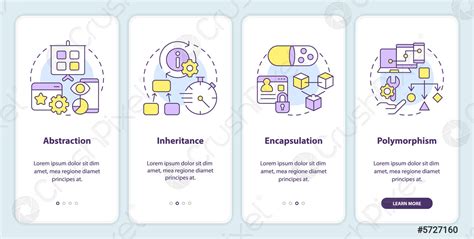 Object Oriented Programming Principles Onboarding Mobile App Screen