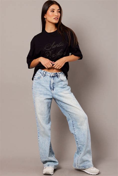 Black Graphic Tee Short Sleeve Ally Fashion