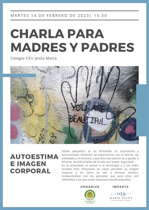 Charla Sobre La Autoestima Y La Imagen Corporal APA CEU ALICANTE