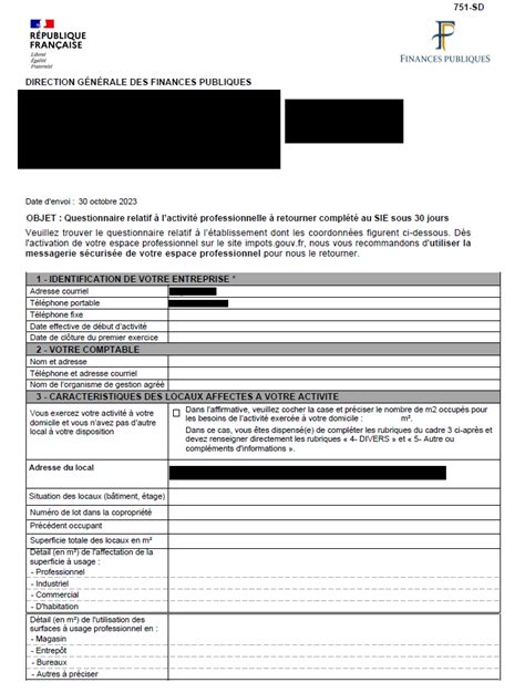 Renseigner Le Questionnaire Cerfa Sd Relatif L Activit
