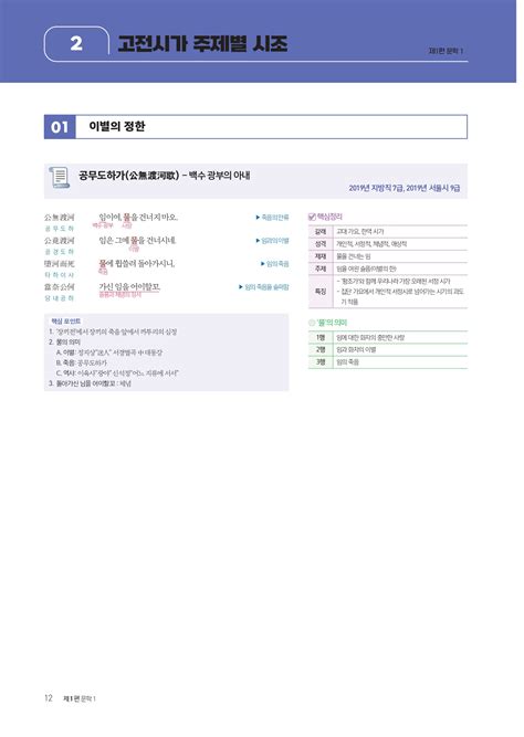 알라딘 미리보기 2024 국어 요정노트 국어 요점 정리 노트 문학