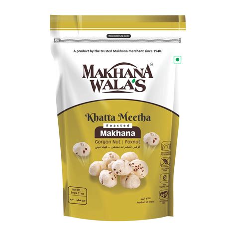 Makhana Walas Khatta Meetha Roasted Makhana Popped Water Lily Seeds Shivsagar Trading Pte Ltd
