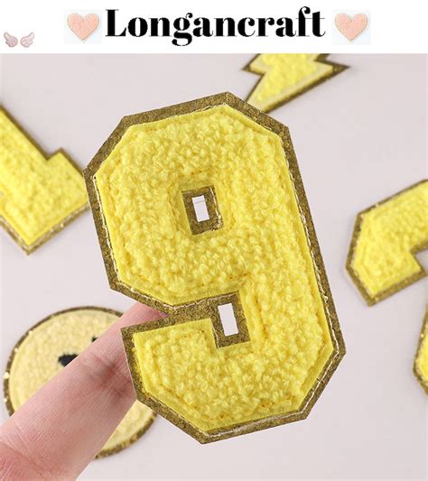 Yellow Letter Chenille Embroidered Patch 31 Inch Gold Etsy
