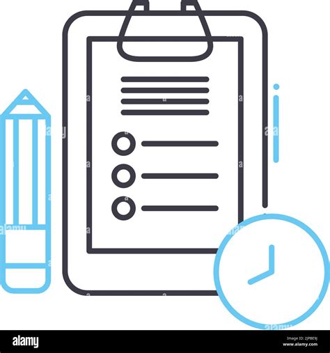 Focus At Work Line Icon Outline Symbol Vector Illustration Concept