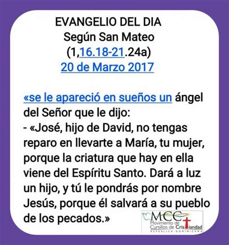 Lecturas De Hoy San José Movimiento Cursillo De Cristianidad